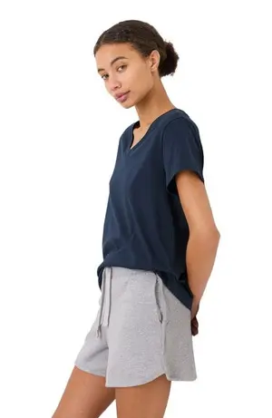 PACT Organic Cotton Softspun Essential V-neck Tee - Navy
