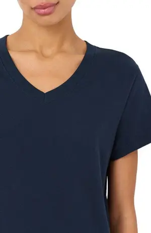 PACT Organic Cotton Softspun Essential V-neck Tee - Navy