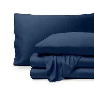 BARE HOME Cooling Rayon Sheet Set - Dark Blue