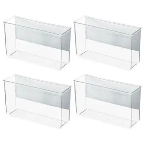 IDESIGN Magnetic Organizer Bins For Laundry Roomset Of 4clear - Clear/marshmallow