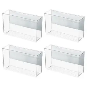 IDESIGN Magnetic Organizer Bins For Laundry Roomset Of 4clear - Clear/marshmallow
