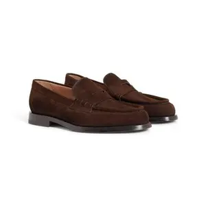 Santoni Suede Penny Loafer