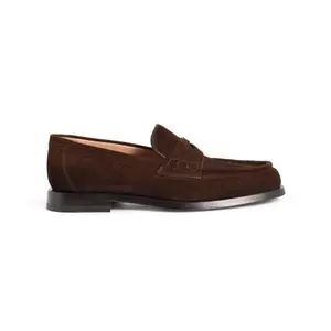 Santoni Suede Penny Loafer
