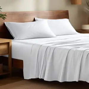 BARE HOME Cooling Rayon Sheet Setsplit King - White