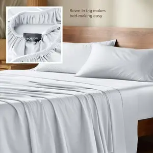 BARE HOME Cooling Rayon Sheet Setsplit King - White