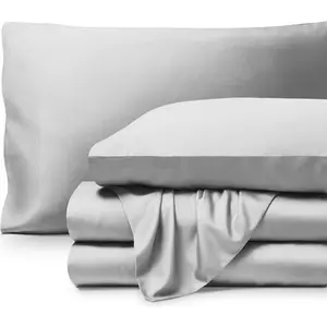 BARE HOME Cooling Rayon Sheet Setsplit Head King - Cloud Grey