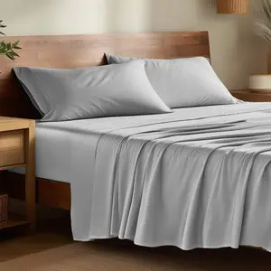 BARE HOME Cooling Rayon Sheet Setsplit Head King - Cloud Grey