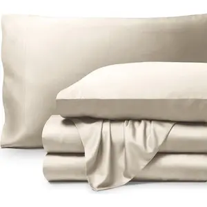 BARE HOME Cooling Rayon Sheet Setsplit Head King - Sand