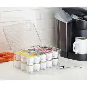 IDESIGN Stackable Coffee Pod Holder For K-cup Podsset Of 2clear