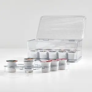 IDESIGN Stackable Coffee Pod Holder For K-cup Podsset Of 2clear
