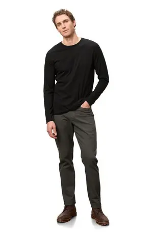 PACT Organic Cotton Softspun Essential Crewneck Long Sleeve Tee - Black