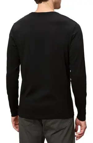 PACT Organic Cotton Softspun Essential Crewneck Long Sleeve Tee - Black
