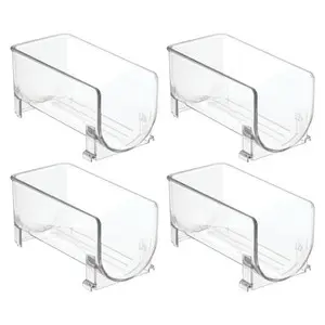 MDESIGN Stackable Holder For Water Or Spirit Bottles, Set Of 4 - Clear