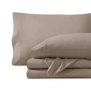 BARE HOME Organic Cotton Jersey Sheet Set - Taupe