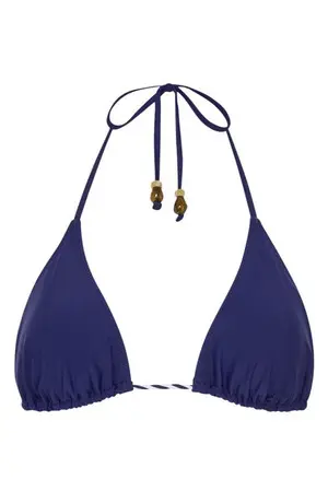 MILLY Two-tone Rope Strap Triangle Bikini Top