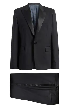 Paul Smith The Soho Tailored Fit Wool & Mohair Tuxedo - Black