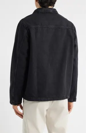 PERCIVAL Gove Cotton Denim Chore Coat - Black