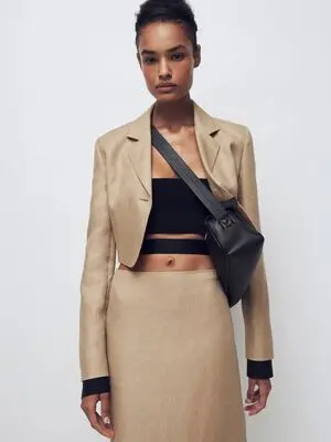 Max Mara Slim-fit Linen Twill Midi Skirt - Camel
