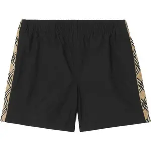 Burberry Check Trim Swim Shorts - Black