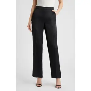 Anne Klein Satin Wide Leg Pants - Anne Black