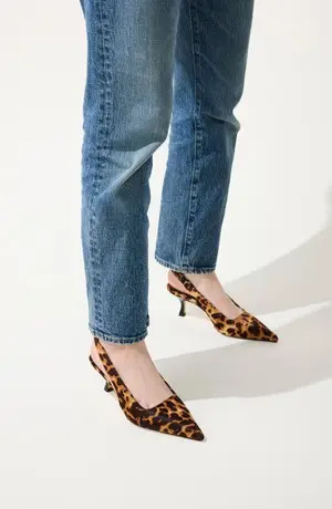 Yosi Samra Haven Calf Hair Slingback Pumps