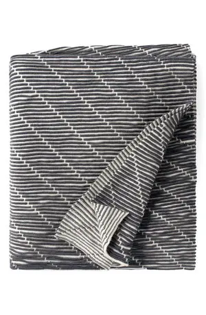 DOMANI HOME Linear Throw Blanket - Charcoal