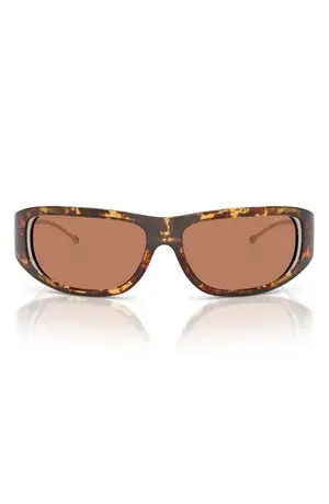 DIESEL® 61mm Oval Sunglasses - Havana/light Brown