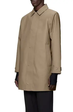 Rains Nara Waterproof Longline Rain Jacket With Removable Hood