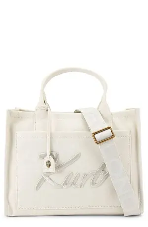 Kurt Geiger Kurt Cotton Canvas Tote - White