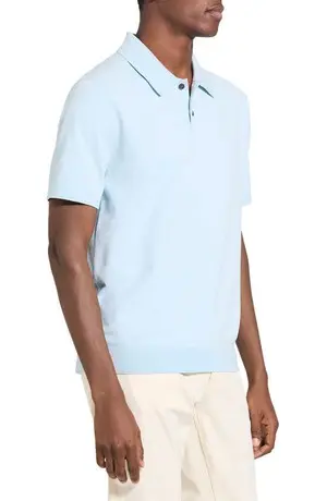 Theory Soris Knit Polo - Light Ocean Air