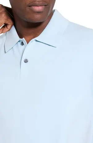 Theory Soris Knit Polo - Light Ocean Air