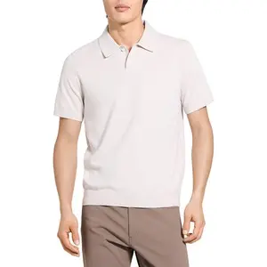 Theory Soris Knit Polo - Silver Cloud