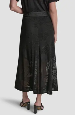 Dkny Croton Lace Midi Skirt