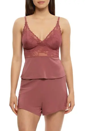 Felina Annalisa Short Pajamas - Roan Rouge