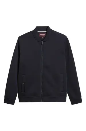Johnston & Murphy Knit Bomber Jacket - Navy