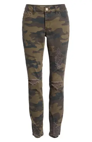 TINSEL Ripped Camouflage Jeggings