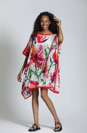 APNY Floral Print Caftan Dress