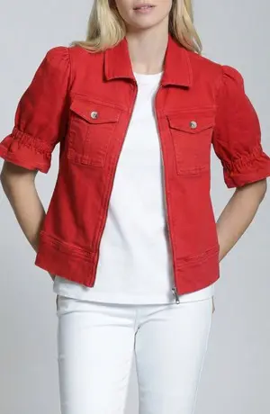 APNY Short Sleeve Denim Jacket - Red