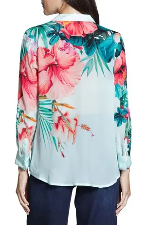 APNY Floral Print Button-up Shirt