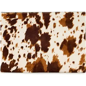 ALLSAINTS Bettina Genuine Calf Hair Clutch - Cow Print