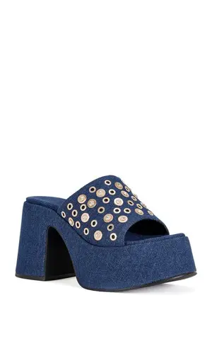 AZALEA WANG Theodora Block Heel Sandal
