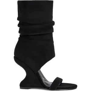 AZALEA WANG Kyvelisa Wedge Sandal - Black