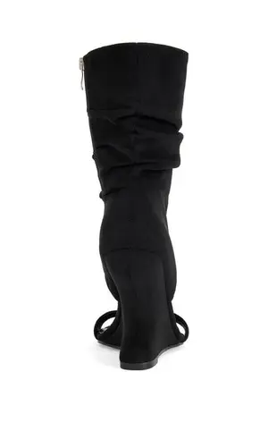 AZALEA WANG Kyvelisa Wedge Sandal - Black