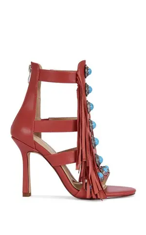 AZALEA WANG Sumac Stiletto Sandal - Red
