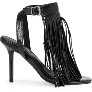AZALEA WANG Antique Stiletto Sandal - Black