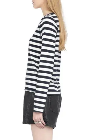 Zadig&Voltaire Striped Split-neck Top - Encore