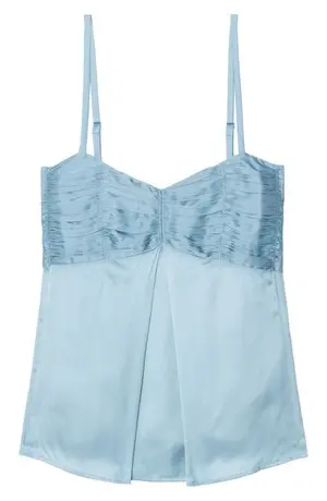 Zadig&Voltaire Cippie Pleated Satin Camisole - Sky