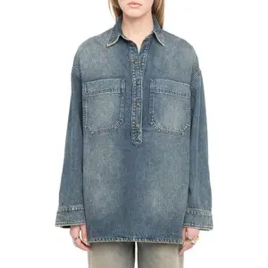 Zadig&Voltaire Timona Oversize Denim Shirt - Medium Blue