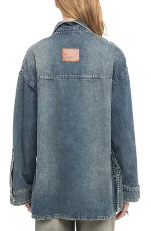 Zadig&Voltaire Timona Oversize Denim Shirt - Medium Blue