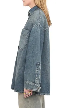 Zadig&Voltaire Timona Oversize Denim Shirt - Medium Blue